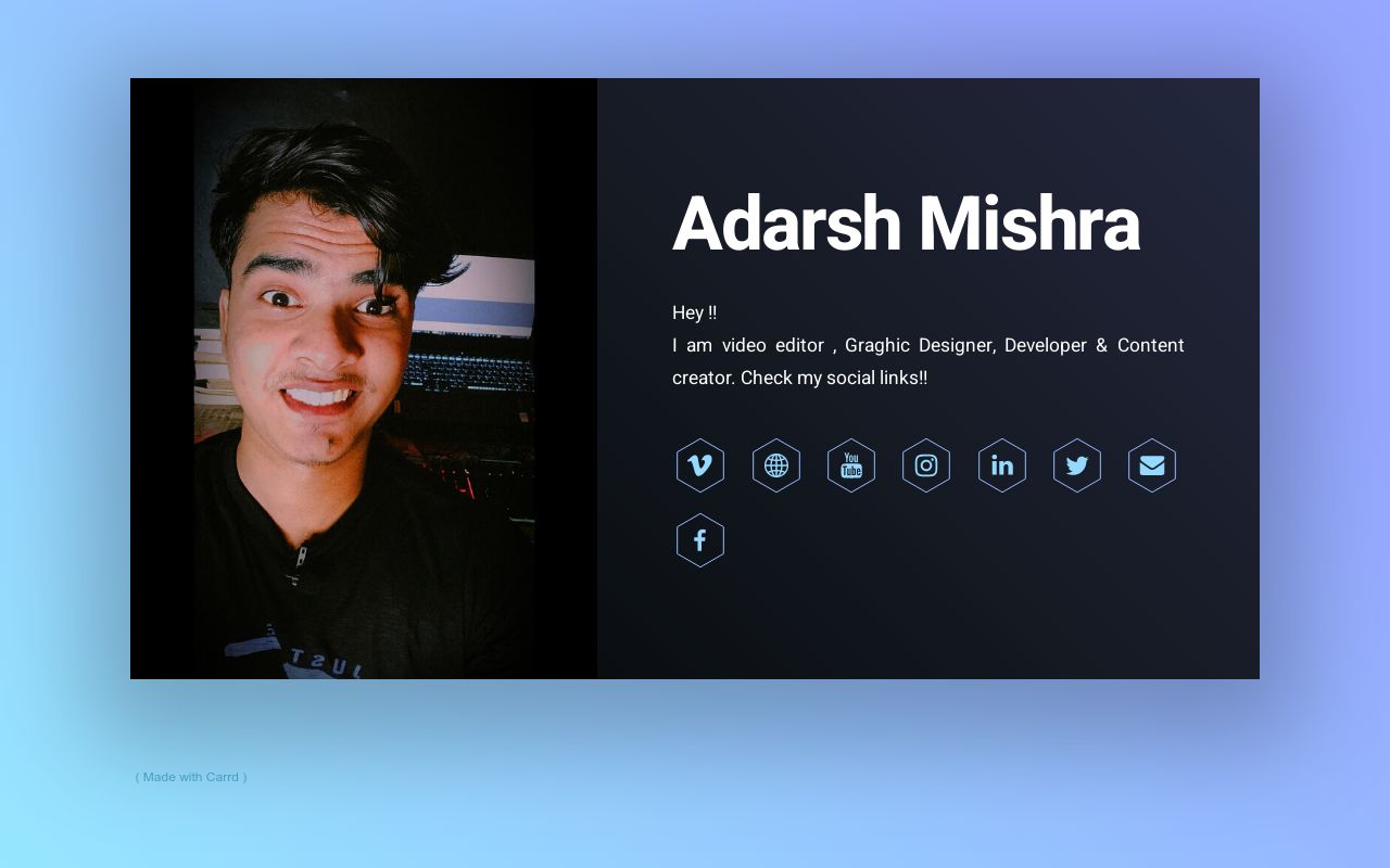 Adarsh Mishra Social Links